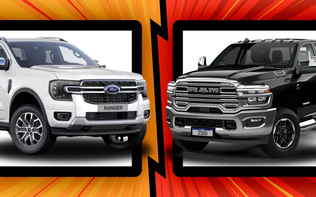 Ford Ranger 3.0 2026 ou Ram 2500 2026: qual bruta realmente entrega ...